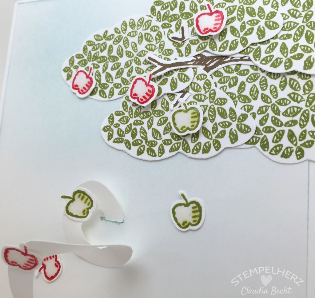 Videoanleitung - Spiralkarte Apfelbaum - Stampin'Up! mit Stempelherz