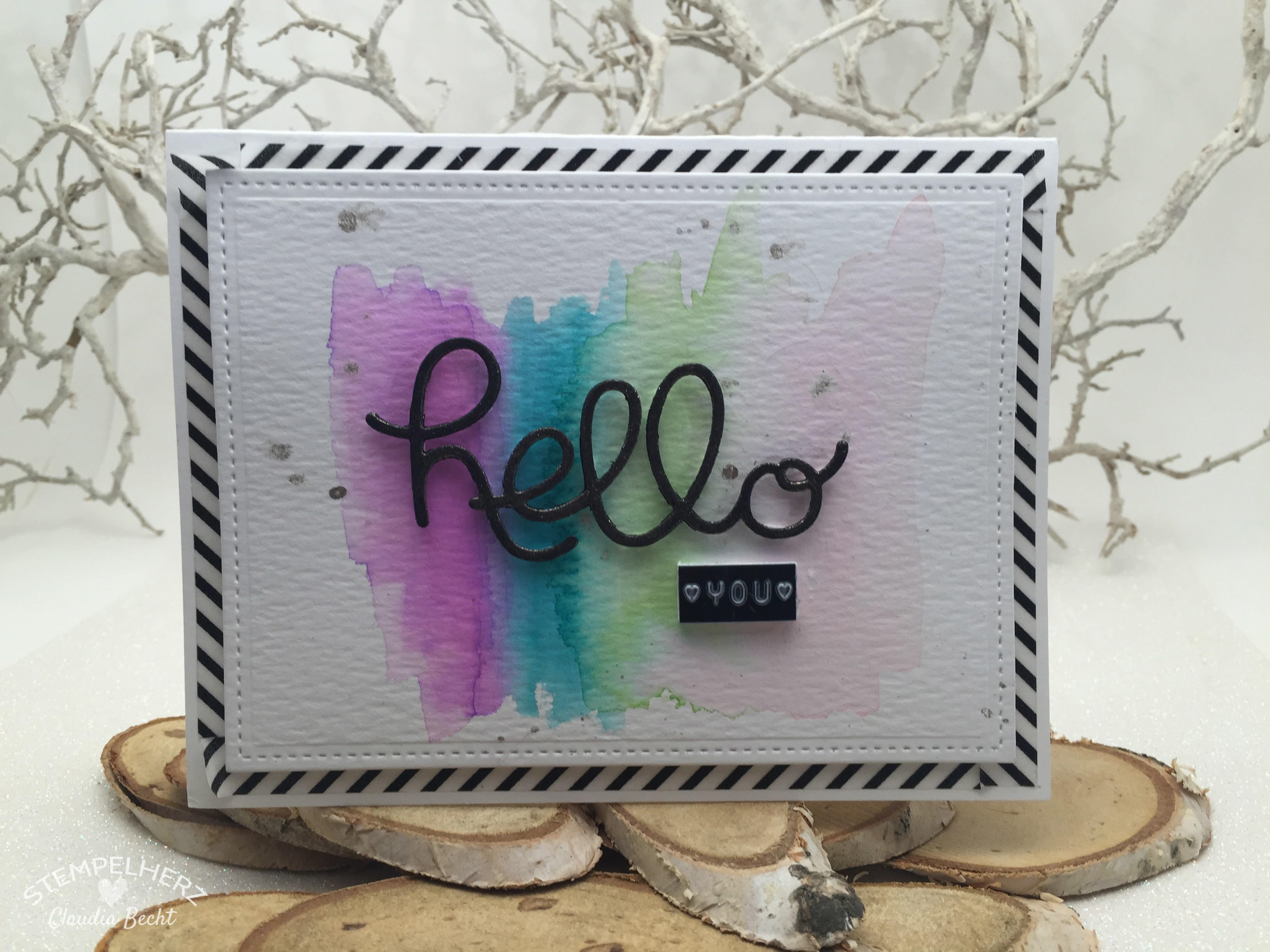Grußkarte Hello You! von stempelherz.de und Stampin' Up!